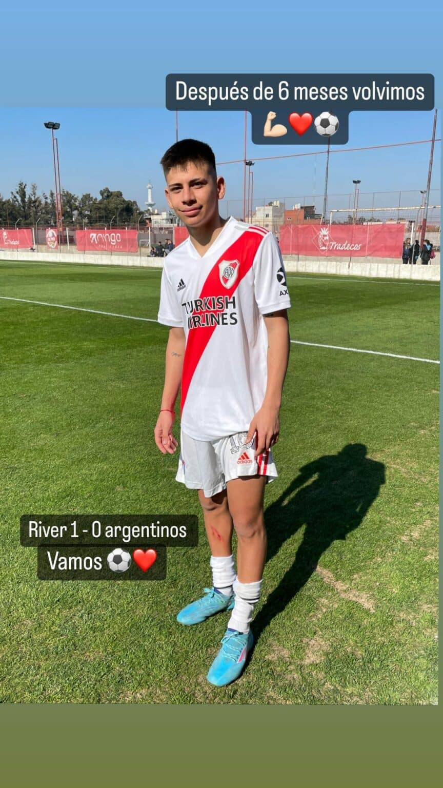 Tras atravesar una dura lesión: el nuevo posteo de Claudio Echeverri ...