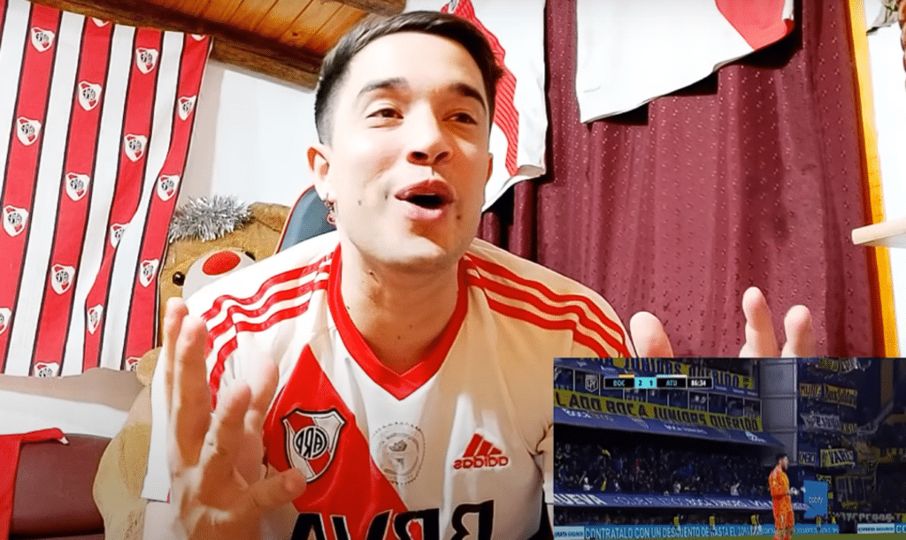 ¿Qué le pasa? Un fanático de River gritó los goles de Boca y las redes ...