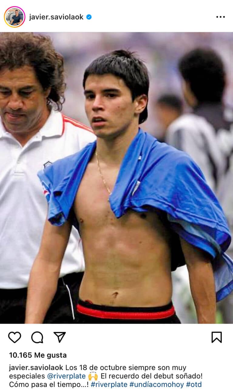 Javier Saviola recordó su debut en River y emocionó a los hinchas ...